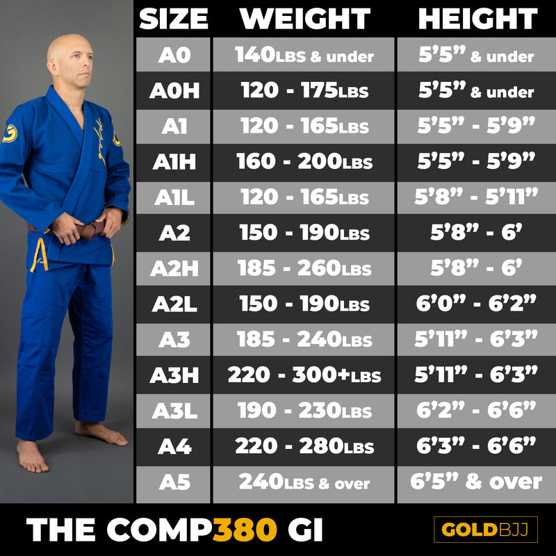 Comp 380 Jiu Jitsu Gi | Gold BJJ
