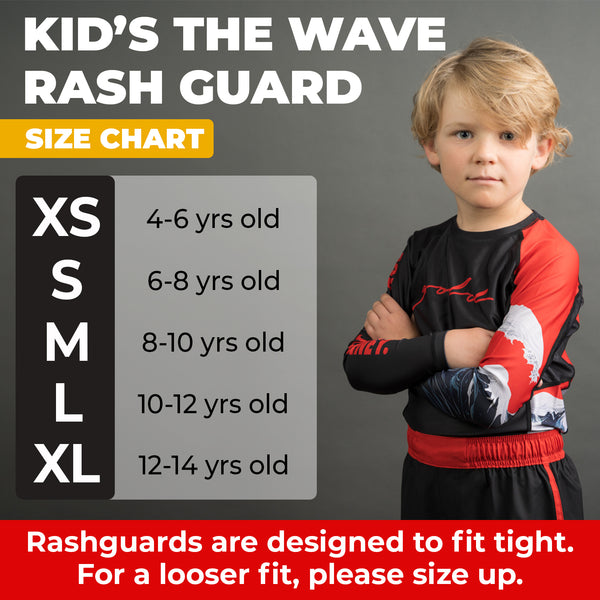 Kids' The Wave Jiu Jitsu Rash Guard | Gold BJJ