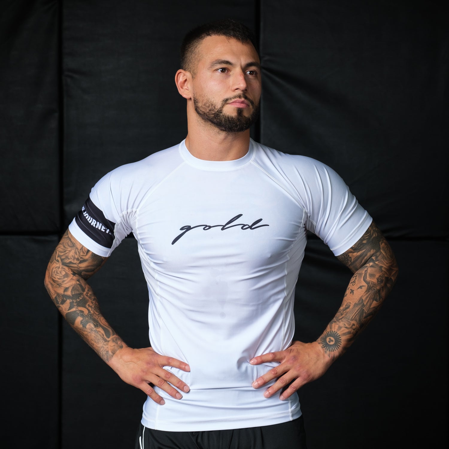 Foundation Ranked Jiu Jitsu Rash Guard | Gold BJJ